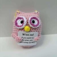 China New Positive Potato Handmade Inspirational Crochet Knitted Doll Emotional Support Cute Knitted Positive Wise Owl for sale
