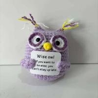 China New Positive Potato Handmade Inspirational Crochet Knitted Doll Emotional Support Cute Knitted Positive Wise Owl for sale