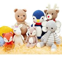 China Animal Cute Handmade Crochet Knitted Doll Finished Cotton Fabric Baby Gift Toy with PP Cotton Filling 31-50cm for sale