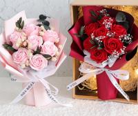 China Rose Soap Bouquet in Novelty Gifts Dried Flower Stars Gift Box Packaging Mother's Day Birthday Gifts for sale