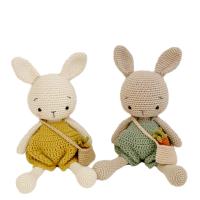 China Wholesale Handmade Knitted Amigurumi Crochet Plush Animal Dolls Cotton Stuffed Bunny Toys for Kids for Sleep for sale