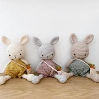 China Wholesale Handmade Knitted Amigurumi Crochet Plush Animal Dolls Cotton Stuffed Bunny Toys for Kids for Sleep for sale