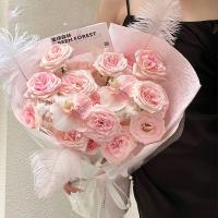 China Luxury Handmade Soap Flower Bouquet Mixed Rose Sunflower Magnolia Polyester Artificial Flower Model  Modern Gift Bouquet for Birthday Wedding Valentine Holiday Decor for sale