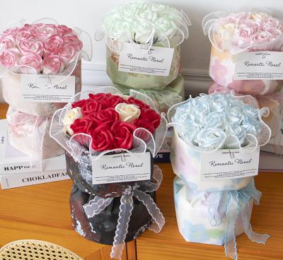 China Rose Eternal Flower Soap Handmade Finished Bouquet Tanabata Valentine's Day Girls for sale