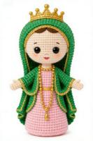 China Kiva Handmade Crochet Saint Doll, Cute Religious-Style Plush Toy, Creative Hand-Knitted Doll for sale