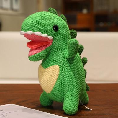 China OEM ODM Custom Knit Toys Wholesale Amigurumi Teddy Bear Dinosaur Plush Doll Baby Crochet Stuffed Animal Toys for sale
