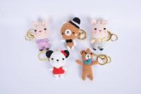 China Manufacturer Low Price Handmade Yarn Crocheted Animal Toy Keychain Crochet Animals Knitted Doll Stuffed Gifts Crochet Doll for sale