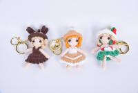 China Manufacturer Low Price Handmade Yarn Crocheted Animal Toy Keychain Crochet Animals Knitted Doll Stuffed Gifts Crochet Doll for sale