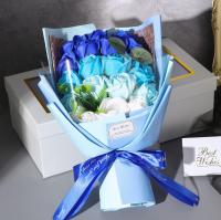 China Valentines Day Gift Guaranteed Quality Unique Rose Soap Bouquet Flower Gift Box Soap Flower Bouquet for sale