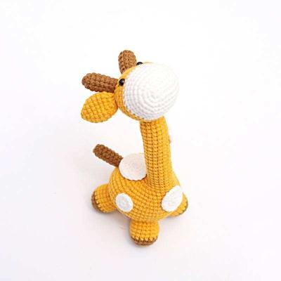 China Handmade Eco-Friendly Crochet Giraffe Amigurumi Soft Stuffed Toy Safe Plush Doll Baby Home Decor Birthday Gifts for sale