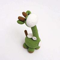 China Handmade Eco-Friendly Crochet Giraffe Amigurumi Soft Stuffed Toy Safe Plush Doll Baby Home Decor Birthday Gifts for sale