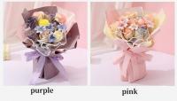 China Mini Eco-Friendly High Quality Soap Rose Bouquet Round Shaped Artificial Soap Flower For Birthday Wedding Anniversary Holiday Home Wall Decor Wholesale for sale