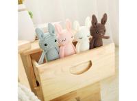 China Wholesale Knitted Cute Baby Comfort Doll Rabbit Crochet Animal Toy Handmade Amigurumi Rabbit Plush Toy for sale