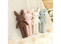 China Wholesale Knitted Cute Baby Comfort Doll Rabbit Crochet Animal Toy Handmade Amigurumi Rabbit Plush Toy for sale