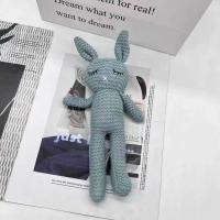 China Wholesale Knitted Cute Baby Comfort Doll Rabbit Crochet Animal Toy Handmade Amigurumi Rabbit Plush Toy for sale