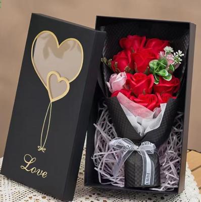 China 11 Heads Artificial Rose Soap Flower Bouquet Gift Box for Mother's Day Valentine's Day & Christmas Gifts for sale