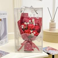 China Bulk Soap Flower Bouquet Handheld Faux Rose Baby's Breath Creative Gift Teacher Appreciation Present for Teacher's Day for sale