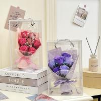 China Bulk Soap Flower Bouquet Handheld Faux Rose Baby's Breath Creative Gift Teacher Appreciation Present for Teacher's Day for sale