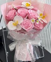 China Rose Flower Soap With Gift Box Valentine's Day Mothers Day Roses Flower Soap Bouquet Bouquet Soap Flowers for sale