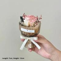China Mini Soap Flower Bouquet Rose Eternal Flower Gift Dried Flowers Souvenir Best Friend Birthday Ornament China Clear Plastic Box for sale