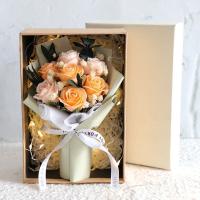 China Wholesale Handmade Rose Soap Flower Gift Box Bouquet With Star String Lights Eco-Friendly Artificial Soap Rose For Mother's Day Birthday Holiday Gift for sale