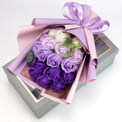 China 18 Rose Soap Flower Bouquet Gift Box Flowers Qixi Valentine's Day Gifts Foreign Trade for sale