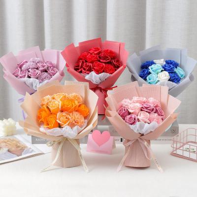 China Hot Sell Soap Flowers Bouquets for Mother's Day Valentine's Day Gift for sale