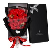 China Artificial Scented Soap Rose Bouquet Gift Box Romantic Crystal Soap Flower For Wedding Birthday Valentine Christmas Graduation Holiday Decor for sale