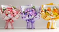 China Artificial Flower Gift With Rose Fragrance Handmade Forever Soap Rose Bouquet Colorful Glitter Rose Soap Bouquet Gift for sale