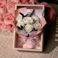 China Luxury Mini Soap Rose Bouquet Gift Box Finished Soap Flower Small Bouquet For Valentine Teacher Birthday Girlfriend Creative Gift Model for sale