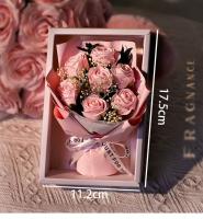 China Luxury Mini Soap Rose Bouquet Gift Box Finished Soap Flower Small Bouquet For Valentine Teacher Birthday Girlfriend Creative Gift Model for sale
