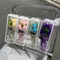 China Handmade Artificial Soap Rose Mini Bouquet Clear Gift Box Modern Scented Washable Waterproof Soap Flower For Mother's Day Wedding Valentine Christmas Model for sale