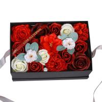 China New Design Immortal Artificial Silk Soap Rose Gift Box Mini Flower Bouquet For Wall Home Decor Valentine Christmas Holiday Gift Model for sale
