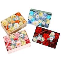 China New Design Immortal Artificial Silk Soap Rose Gift Box Mini Flower Bouquet For Wall Home Decor Valentine Christmas Holiday Gift Model for sale