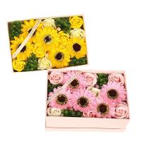 China New Design Immortal Artificial Silk Soap Rose Gift Box Mini Flower Bouquet For Wall Home Decor Valentine Christmas Holiday Gift Model for sale