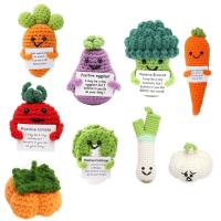 China Handmade Doll Crochet Cotton Positive Emotional Dolls for Gifts Women Friends Birthday Gifts Encouragement Christmas Decoration for sale