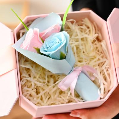 China Standard Size Eco-Facial Soap Artificial Flower Bouquet Valentine Decorative Mini Soap Floral Bunch for Wedding Party Indoor Ornament for sale