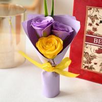 China Standard Size Eco-Facial Soap Artificial Flower Bouquet Valentine Decorative Mini Soap Floral Bunch for Wedding Party Indoor Ornament for sale