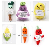 China Handmade Doll Crochet Cotton Positive Emotional Dolls for Gifts Women Friends Birthday Gifts Encouragement Christmas Decoration for sale