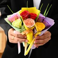 China Standard Size Eco-Facial Soap Artificial Flower Bouquet Valentine Decorative Mini Soap Floral Bunch for Wedding Party Indoor Ornament for sale