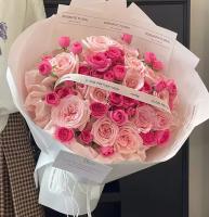 China Valentines Day & Mother's Day Bouquet Preserved Sophie Roses & Lifelike Soap Flowers Elegant Gift in Huggable Bucket for sale