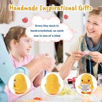 China Handmade Crochet Duck Stuffed Animal Toy Inspirational Birthday Gift for Women College Graduates Positive PP Cotton for sale