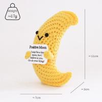 China New Hot Sale Eco-friendly Handmade Emotional Support Sun/Moon Folk Art Crochet Wool Doll with Plant Pattern for Anniversary for sale