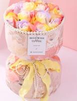 China Artificial Soap Flower Bouquet Luxurious Handmade Eco-friendly Rose Bear Soap Gift Box Pink Rose Mother's Day Valentine's Day for sale