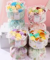 China Artificial Soap Flower Bouquet Luxurious Handmade Eco-friendly Rose Bear Soap Gift Box Pink Rose Mother's Day Valentine's Day for sale