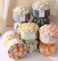 China Artificial Soap Flower Bouquet Luxurious Handmade Eco-friendly Rose Bear Soap Gift Box Pink Rose Mother's Day Valentine's Day for sale