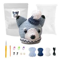 China Hot Sale DIY Pure Hand-made Crochet Doll with Cotton and Silk Thread Materials Set Wholesale Christmas Decoration for sale