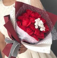 China Hot Selling Artificial Rose Soap Flower Bouquet for Decorative Flowers Plants Gift Card for Valentine's Day Mother's Day for sale