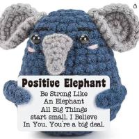 China Amigurumi Animal Gift Crochet Toy Plush Doll Handbraided Crochet Bauble Juguete Toy Emotional Support Positive Approving Card for sale