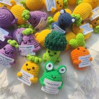 China Amigurumi Animal Gift Crochet Toy Plush Doll Handbraided Crochet Bauble Juguete Toy Emotional Support Positive Approving Card for sale